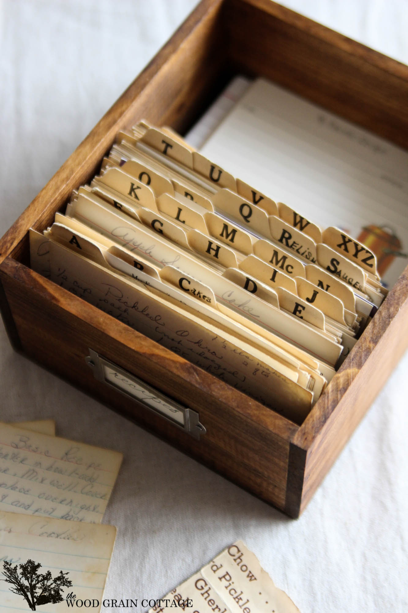 DIY Recipe Box The Wood Grain Cottage