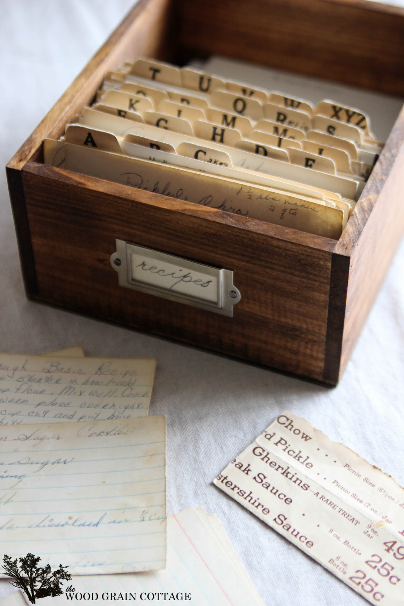 DIY Recipe Box The Wood Grain Cottage