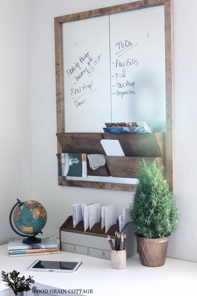 DIY Office Shelving - The Wood Grain Cottage