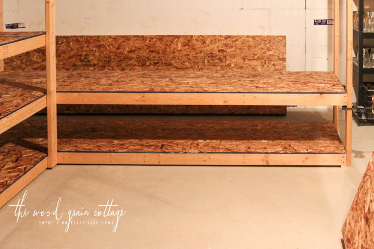 DIY Basement Shelving - The Wood Grain Cottage
