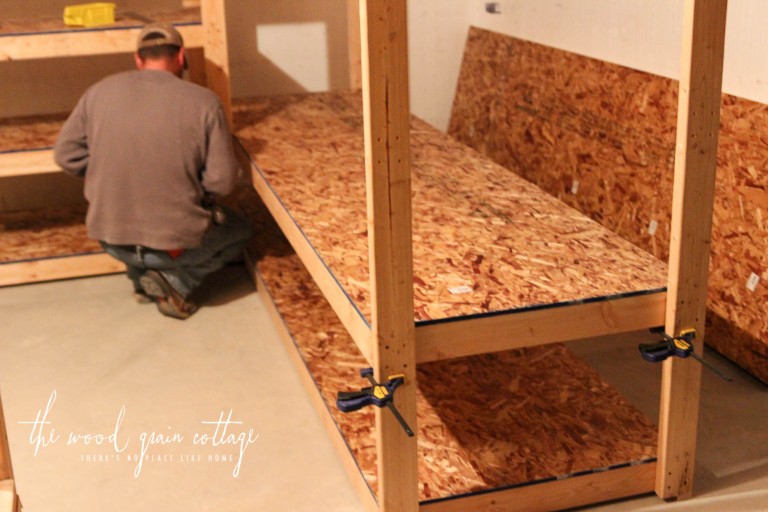 DIY Basement Shelving - The Wood Grain Cottage